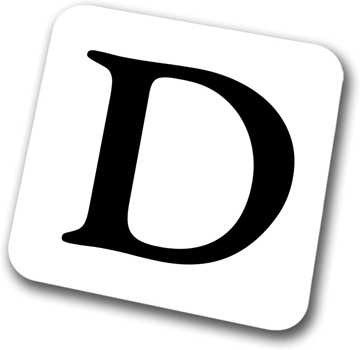 Alphabet Letter Coaster (Letter D)– Faithful Prints UK